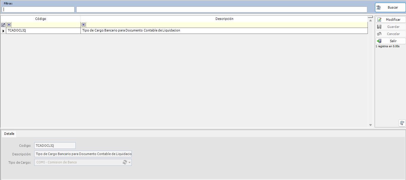 Tipos de Cargo Bancario Especiales - Brilo ERP Docs